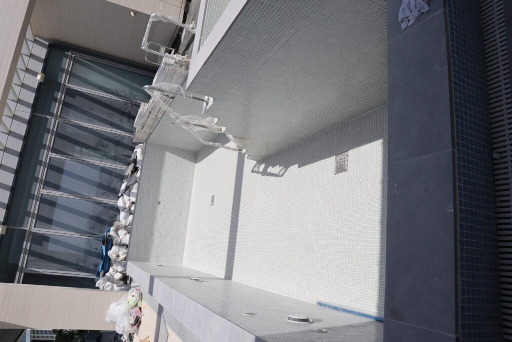 Swimming Pool Retiling Works – Blue Water Island, Dubai